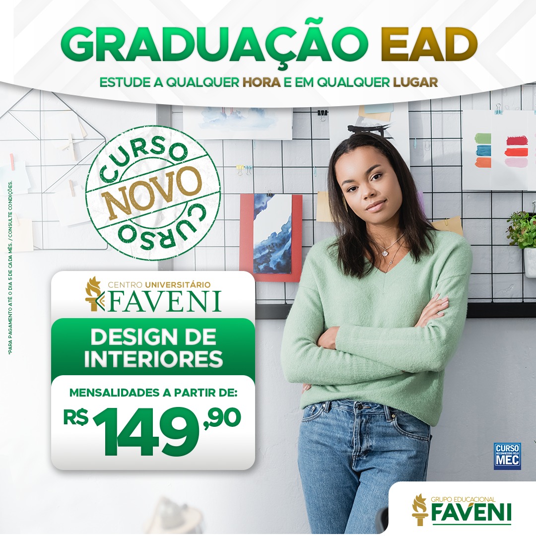 DESIGN DE INTERIORES – Tecnólogo EAD - Faveni